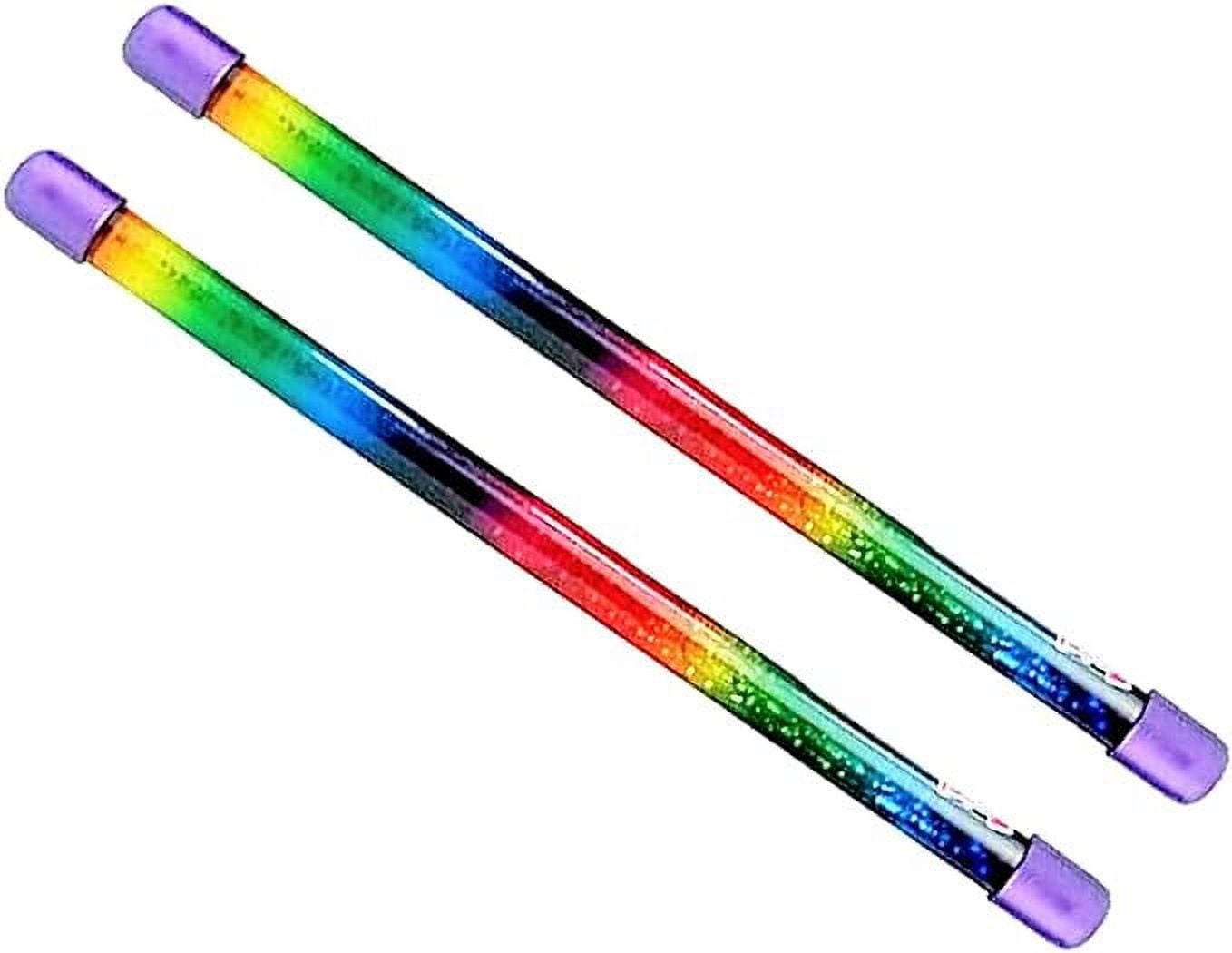 JA-RU Glitter Baton Wand (2 Units) Magic Fairy Rainbow Colors Wands ...