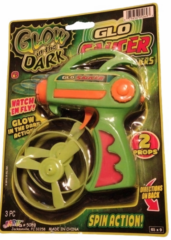 JA-RU Glow in the Dark GLO Saucer Fliers Shooting Flying (Pack of 4 ...