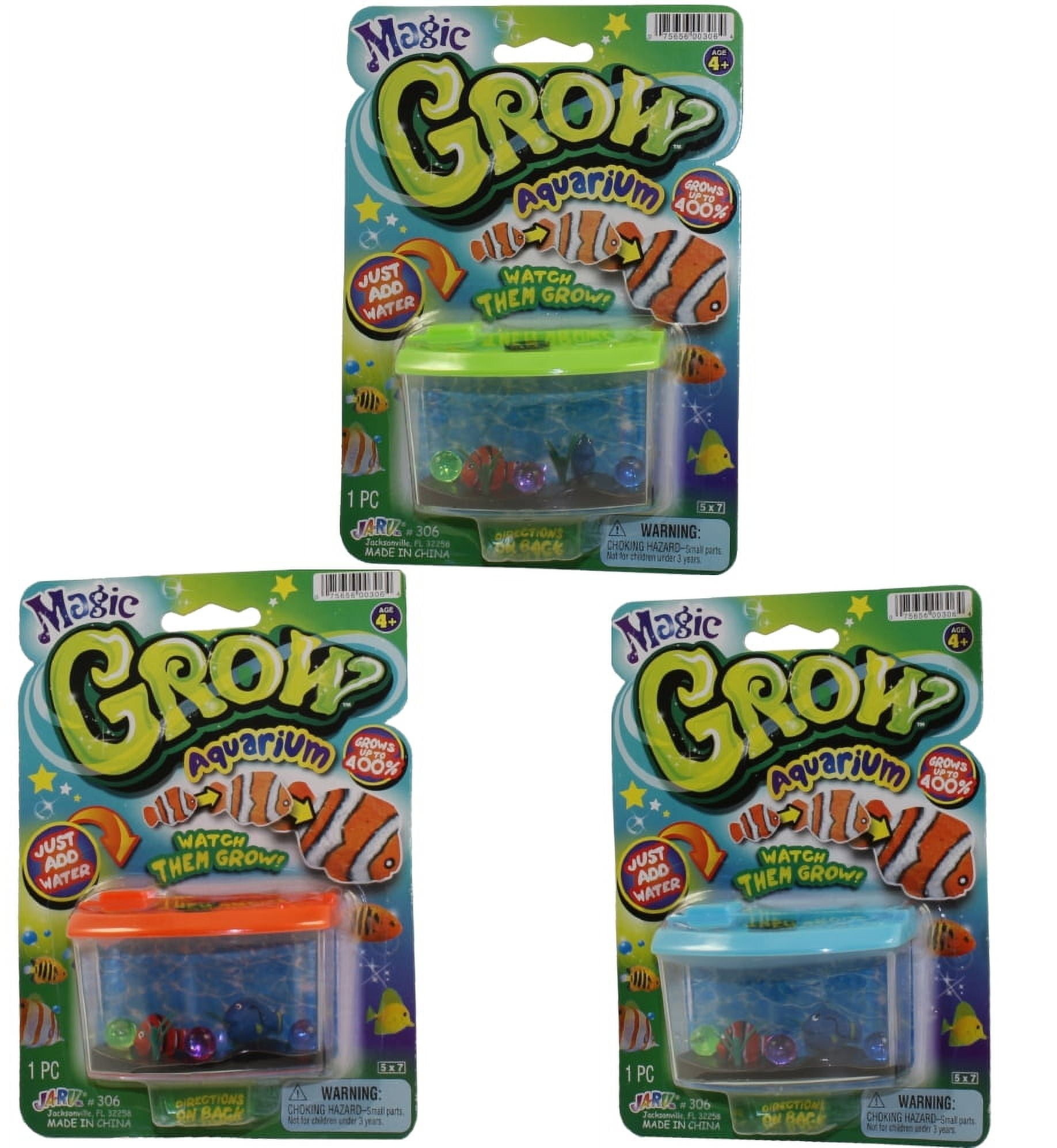 JA-RU Inc. Toys - MAGIC GROW AQUARIUMS (Set of 3 Colors - Orange, Green ...