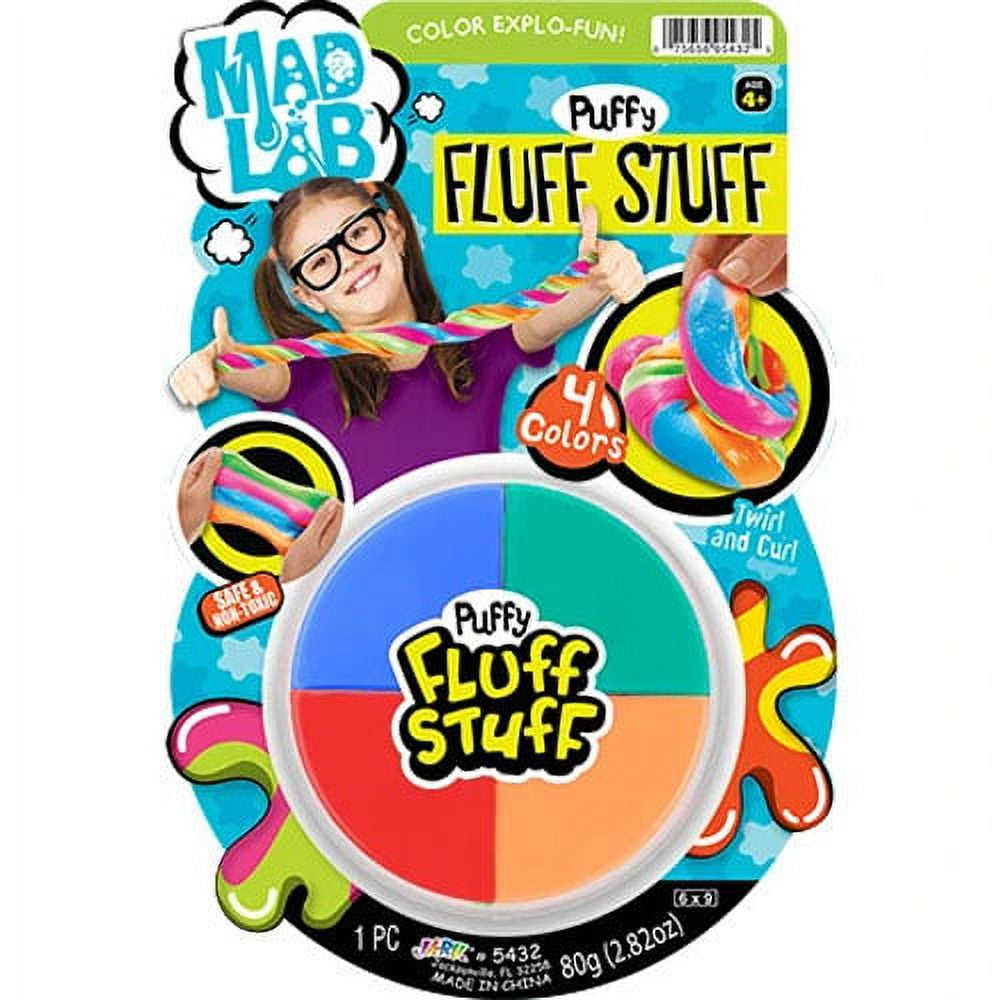 JA-RU Inc. Toys - Mad Lab - PUFFY FLUFF STUFF (Red, Blue, Orange ...