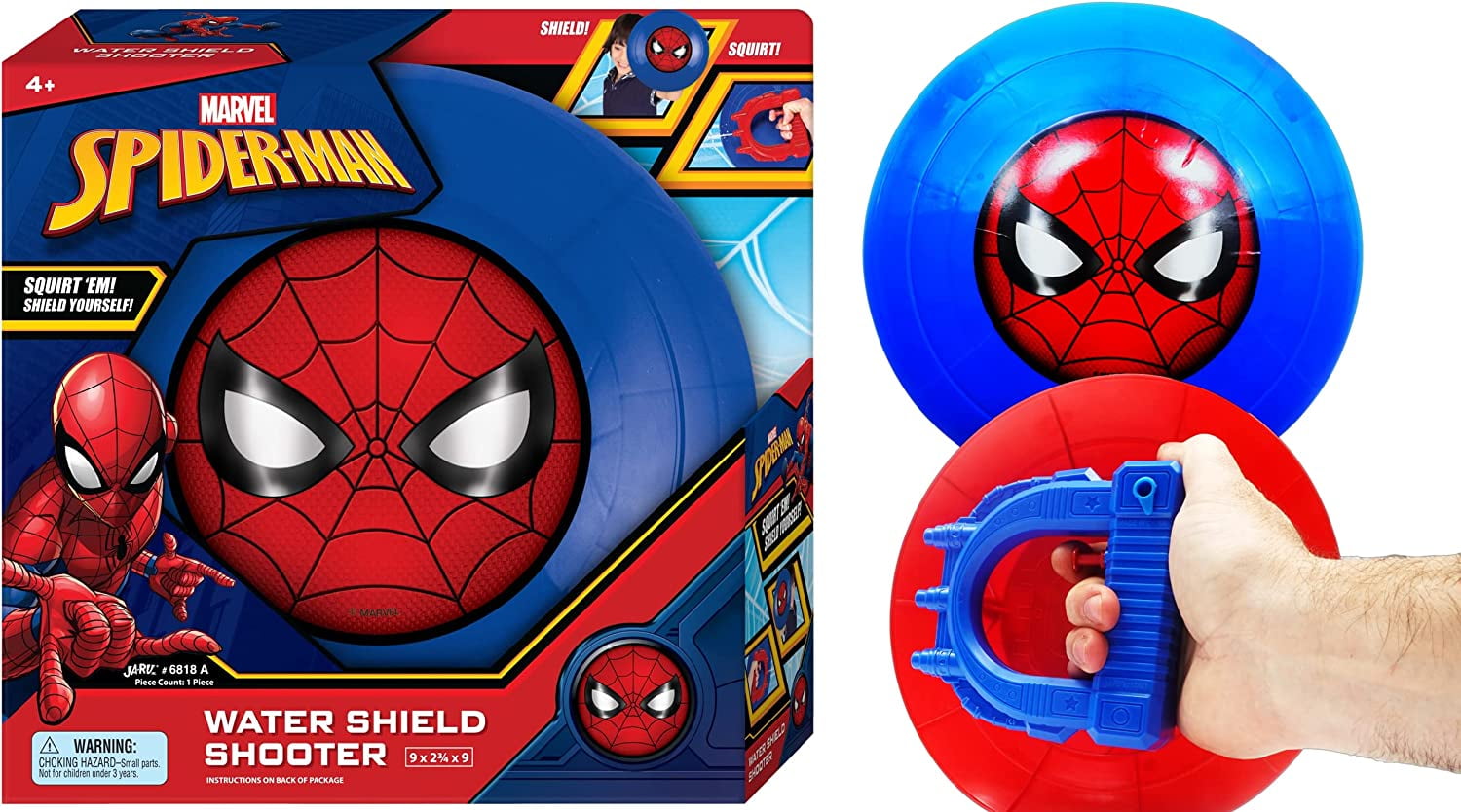JA-RU Marvel Spiderman Water Blaster Splasher & Web Shooter (2 Pack ...