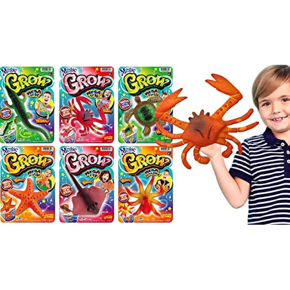 JA-RU Mega Magic Grow Sea Creatures, Water Growing Toys for Kids ...