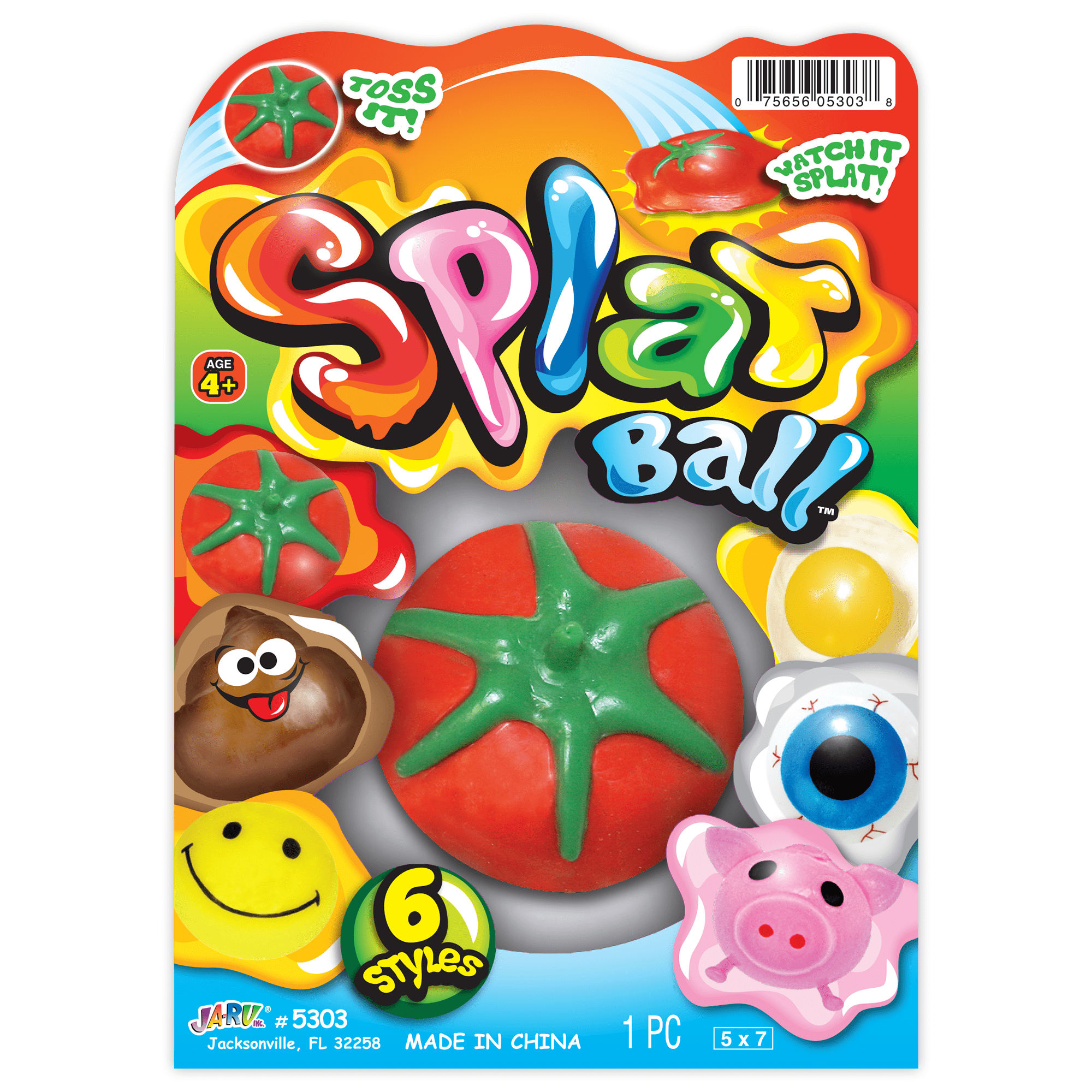 JA-RU Splat Ball - Styles Will Vary - 1 Piece - Novelty Toy - Walmart.com