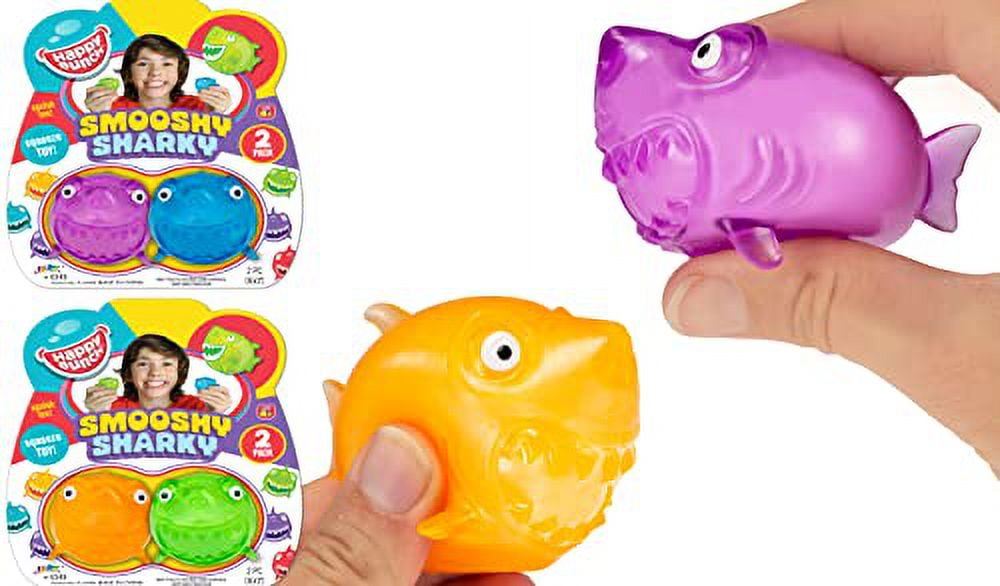 JA-RU Sticky Shark Mochi Squishy Toy + Sticker (2 Pack) Cute Mini ...