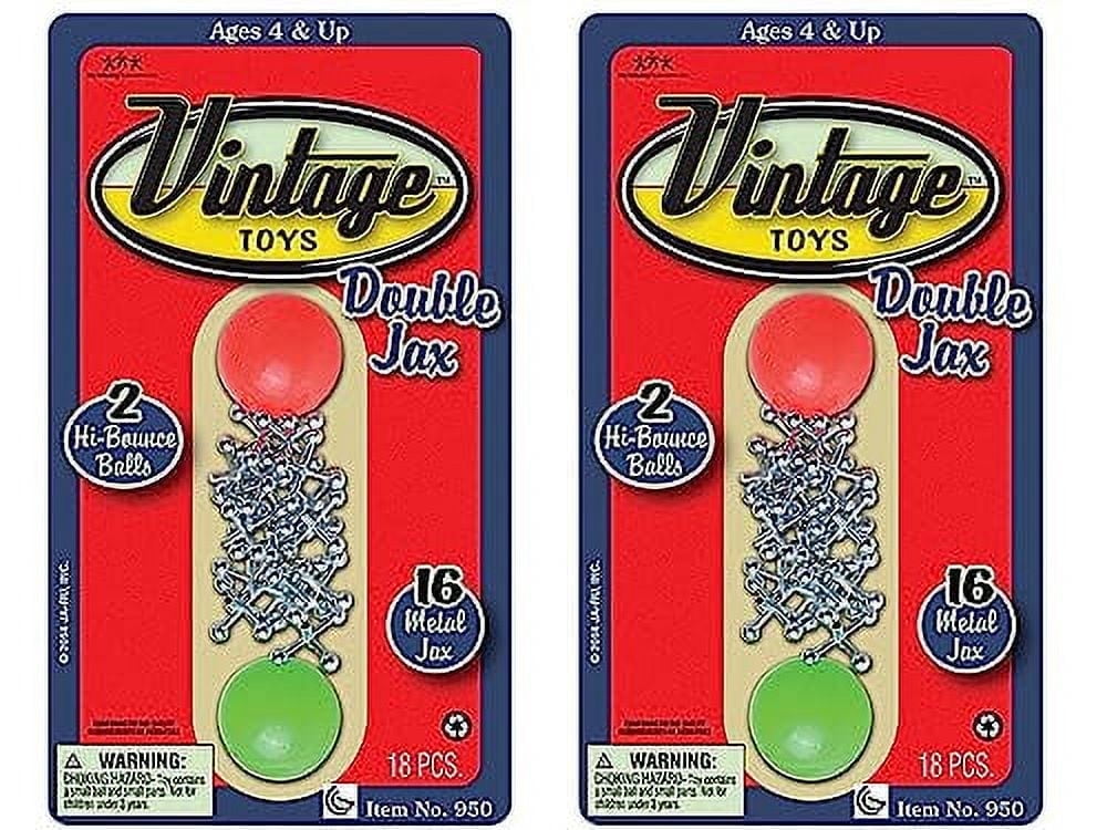 JA-RU Vintage Metal Jacks Game Set (2 Packs + Sticker) Party Favors ...