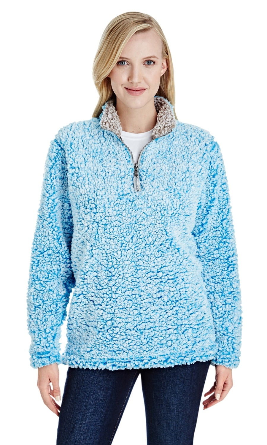 JA8451 Epic Sherpa Half-Zip Top By J America - Walmart.com