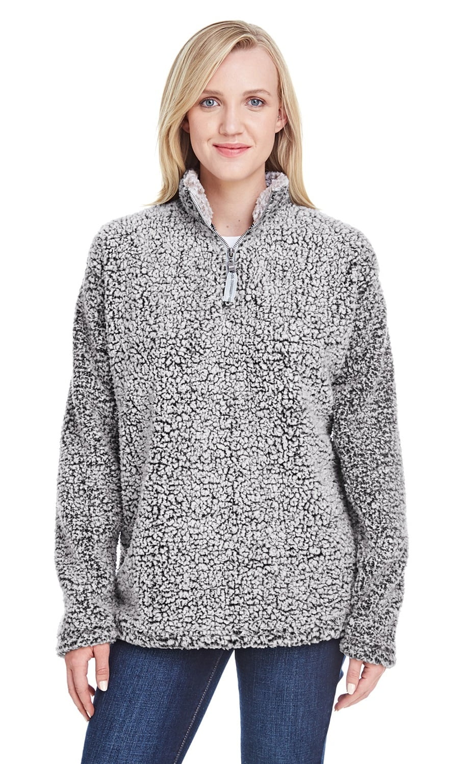 JA8451 Epic Sherpa Half-Zip Top By J America - Walmart.com
