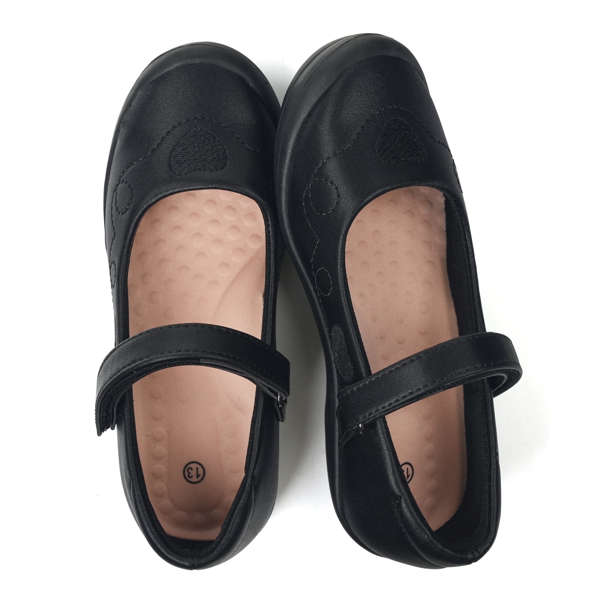 JABASIC Girls Mary Jane School Uniform Shoes Comfortable Dress Flats (4 ...