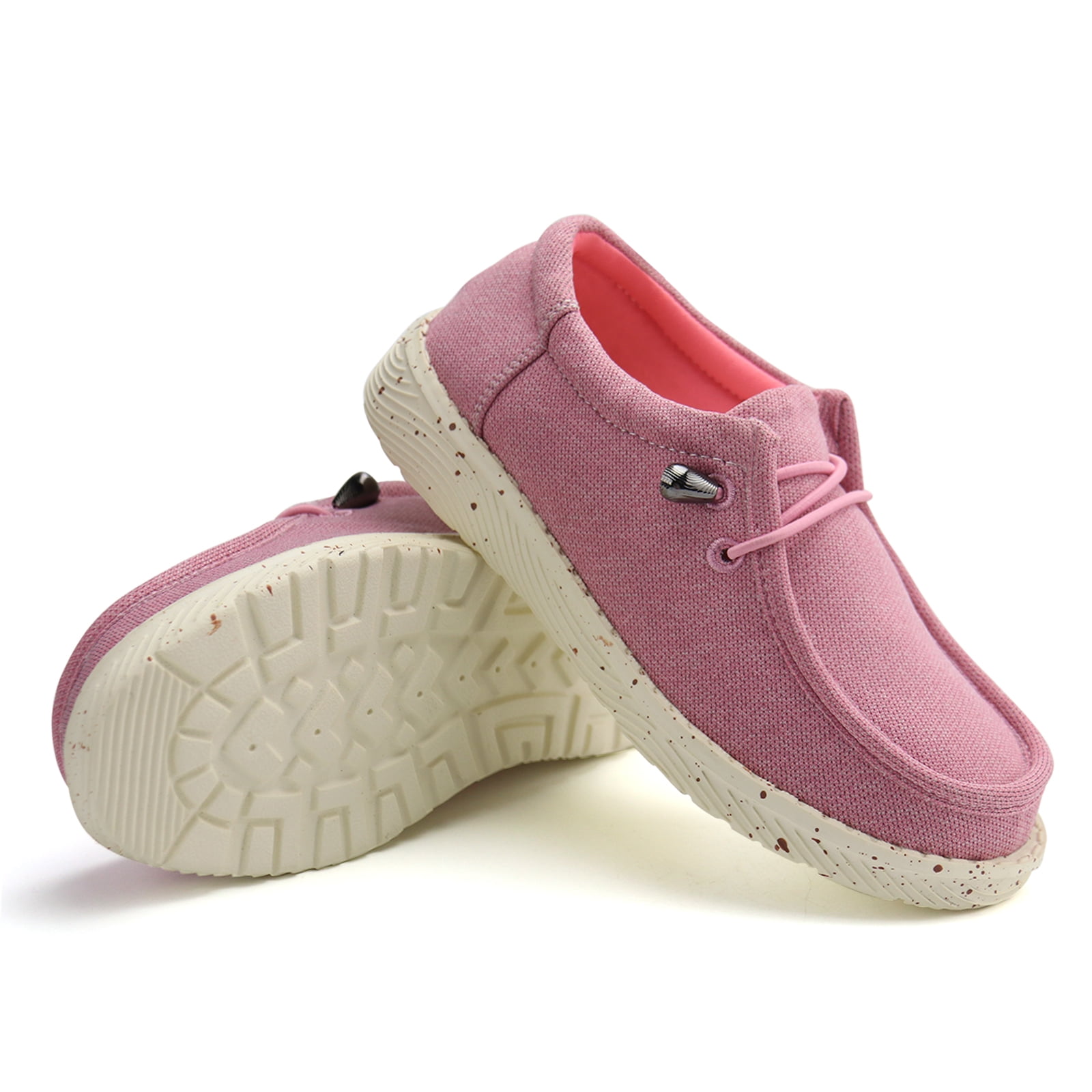 JABASIC Kids Canvas Loafers Boys Girls Walking Shoes School Boat Shoes ...