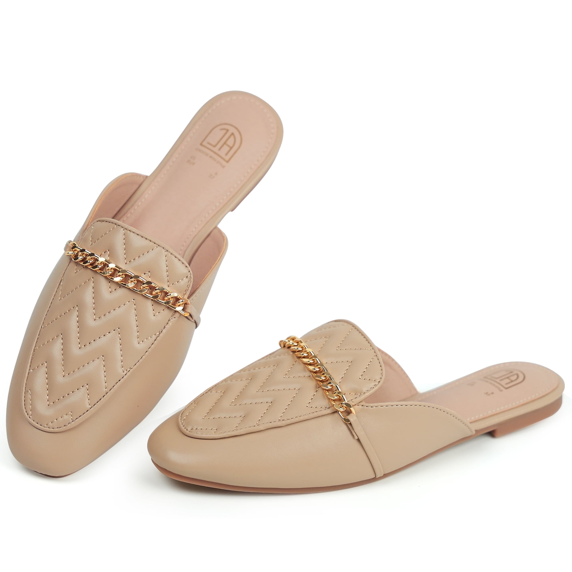 JABASIC Women Slip on Flat Mule Comfortable Backless Shoes Slide On ...