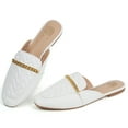 JABASIC Women Slip on Flat Mule Comfortable Backless Shoes Slide On ...