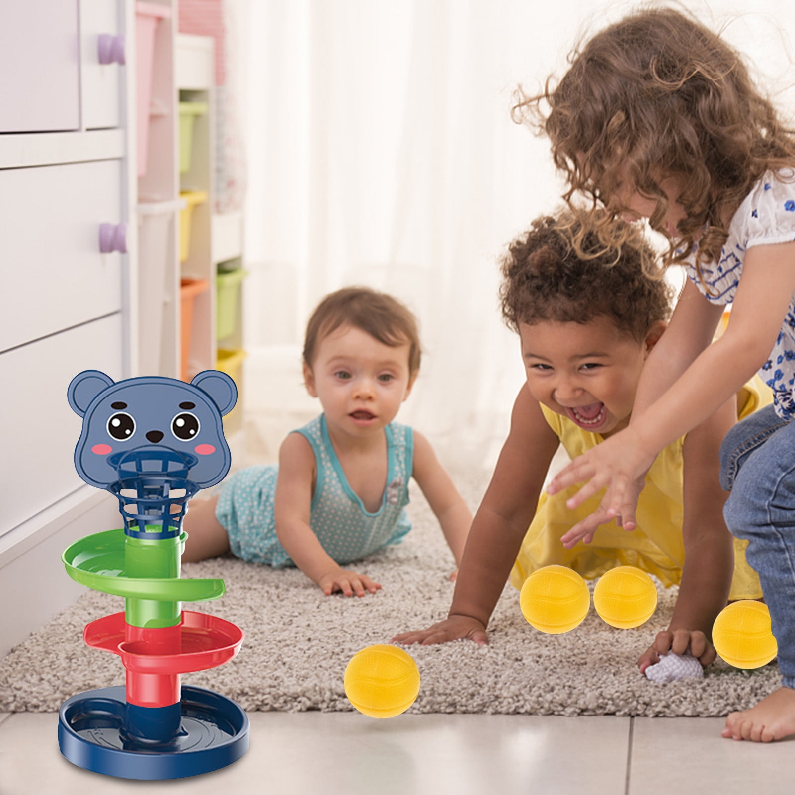 JABUUO 1 Year Old Toys For Boys Kid Ball Tower Ball And Roll Tower ...
