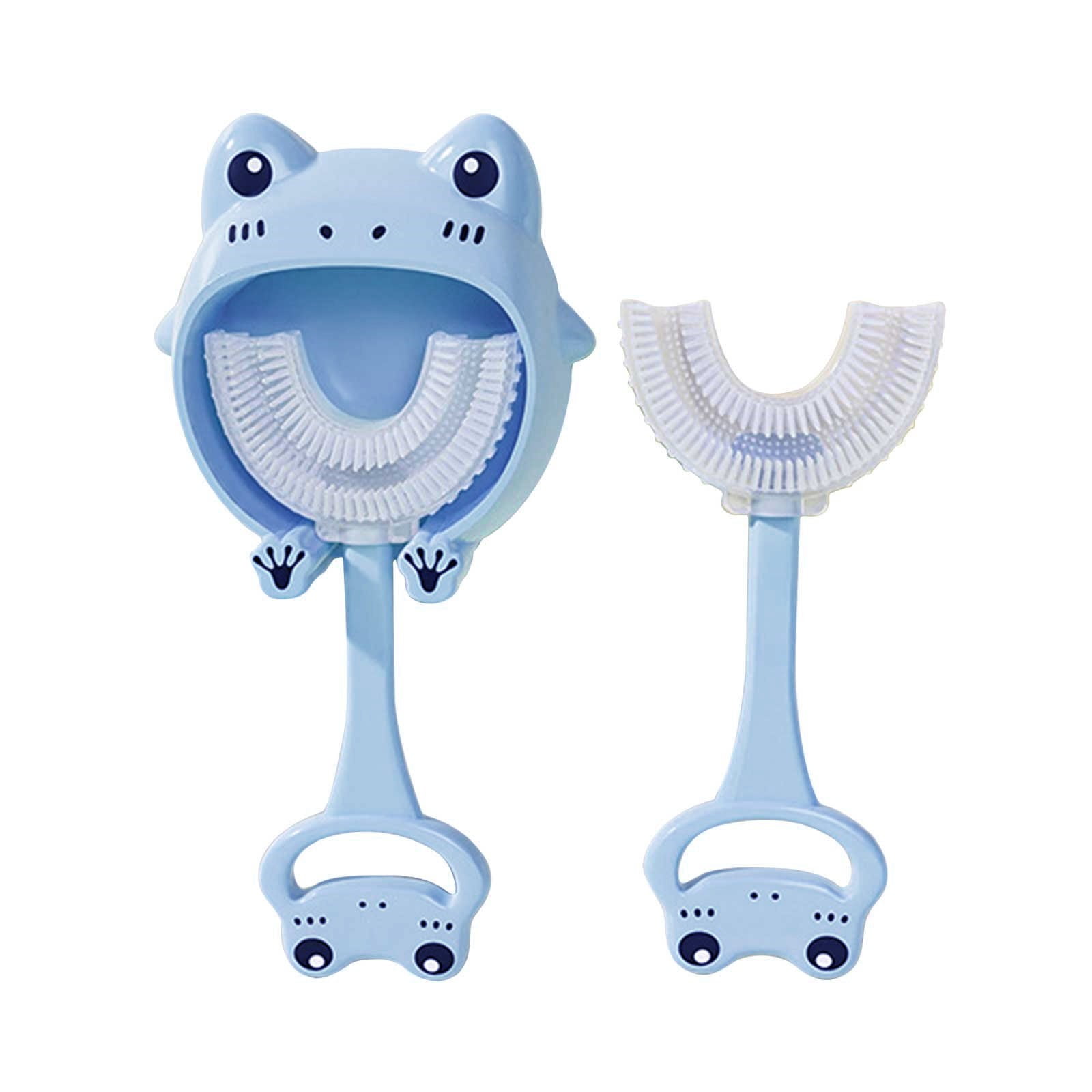 JABUUO Children's Toothbrush Cartoon Tiger Pattern Manual Silicone ...