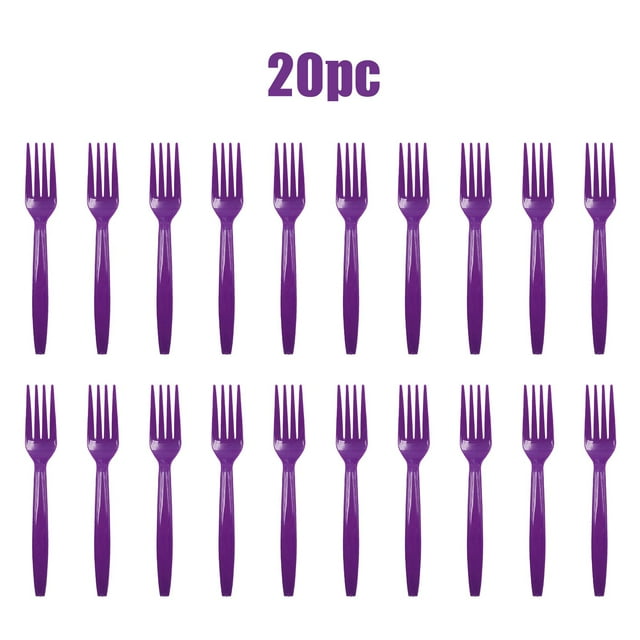 JABUUO Clear Plastic Forks Party Disposable Forks Utensils Plastic ...
