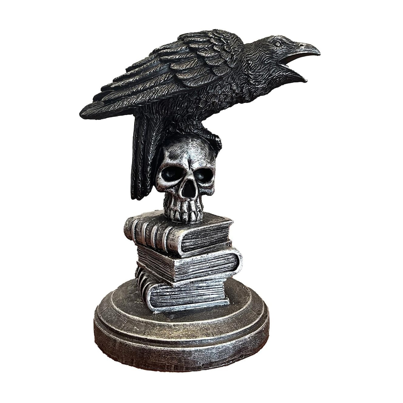 JABUUO On Halloween Home Decor Gothic Crow On Statue Perching On ...