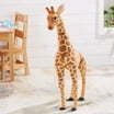 BRINJOY WILD BIG 47 Inch Giraffe Stuffed Animal Set with Bird, Basket ...