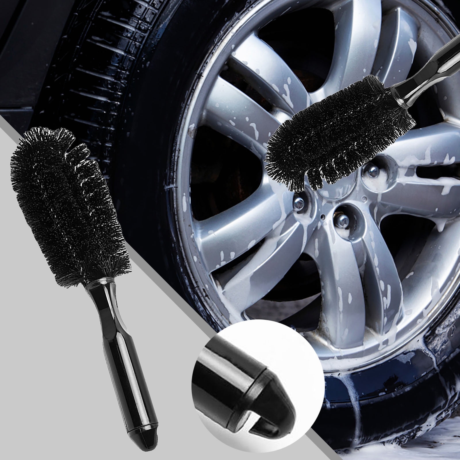 JABUUO Wheel Brush Can Wheel And Rim Detail Brush With Long Soft ...