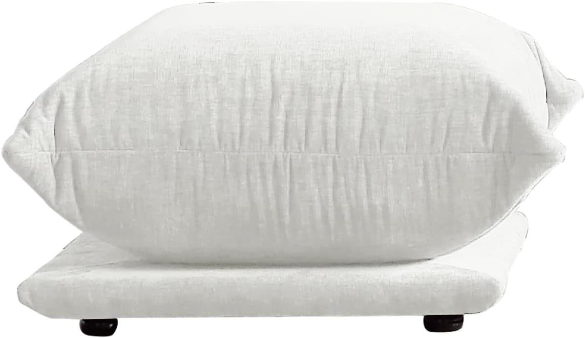 JACH Mid-Century Modern Ottoman, Chenille Sofa Footrest Couch with ...