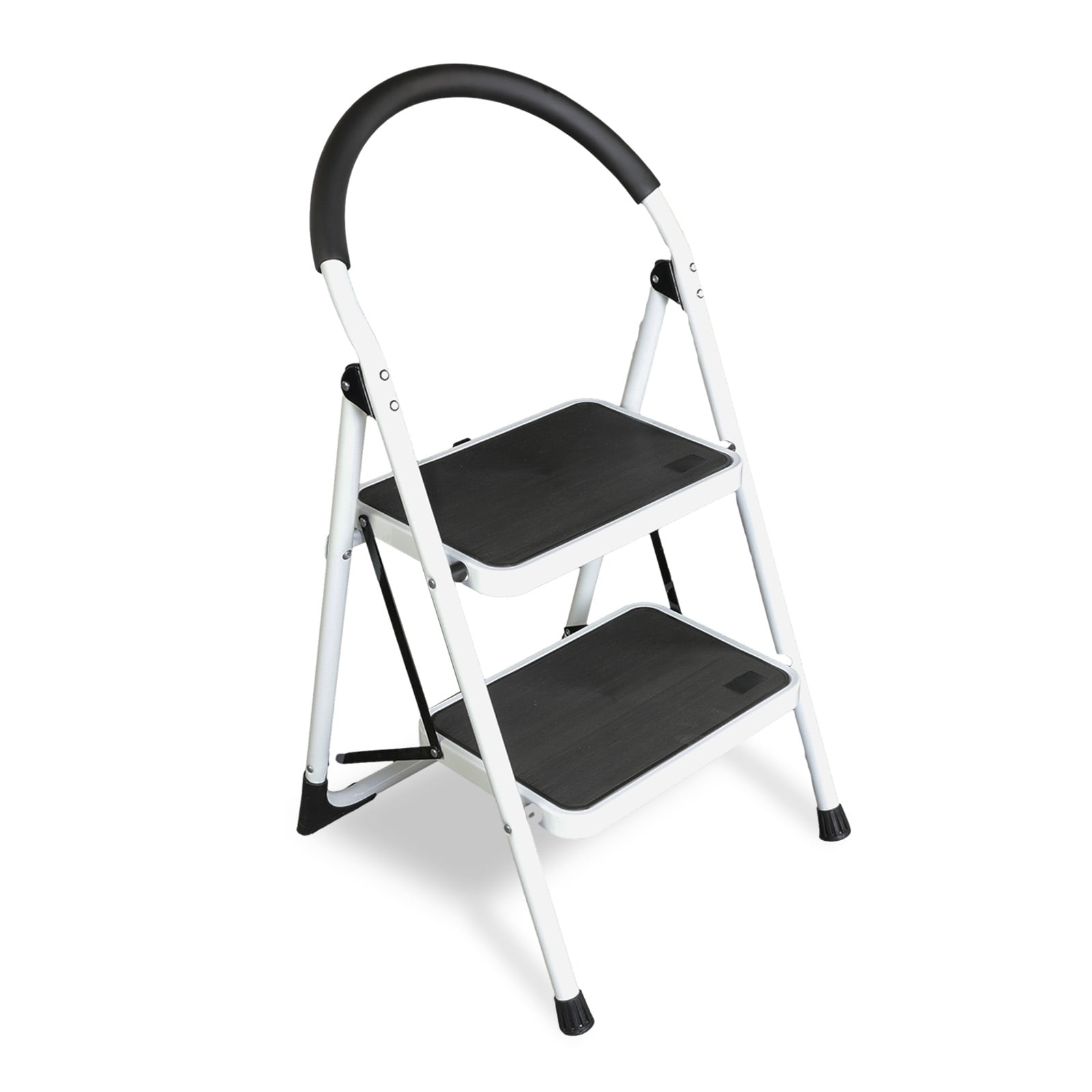 Jack Boss 2 Step Ladder, Folding Lightweight Stool, Steel, 330 lbs ...