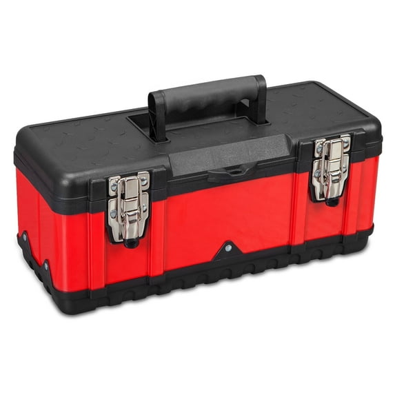 Steel Tool Box 15.5-Inch Small Portable Organizer with Durable Steel ...