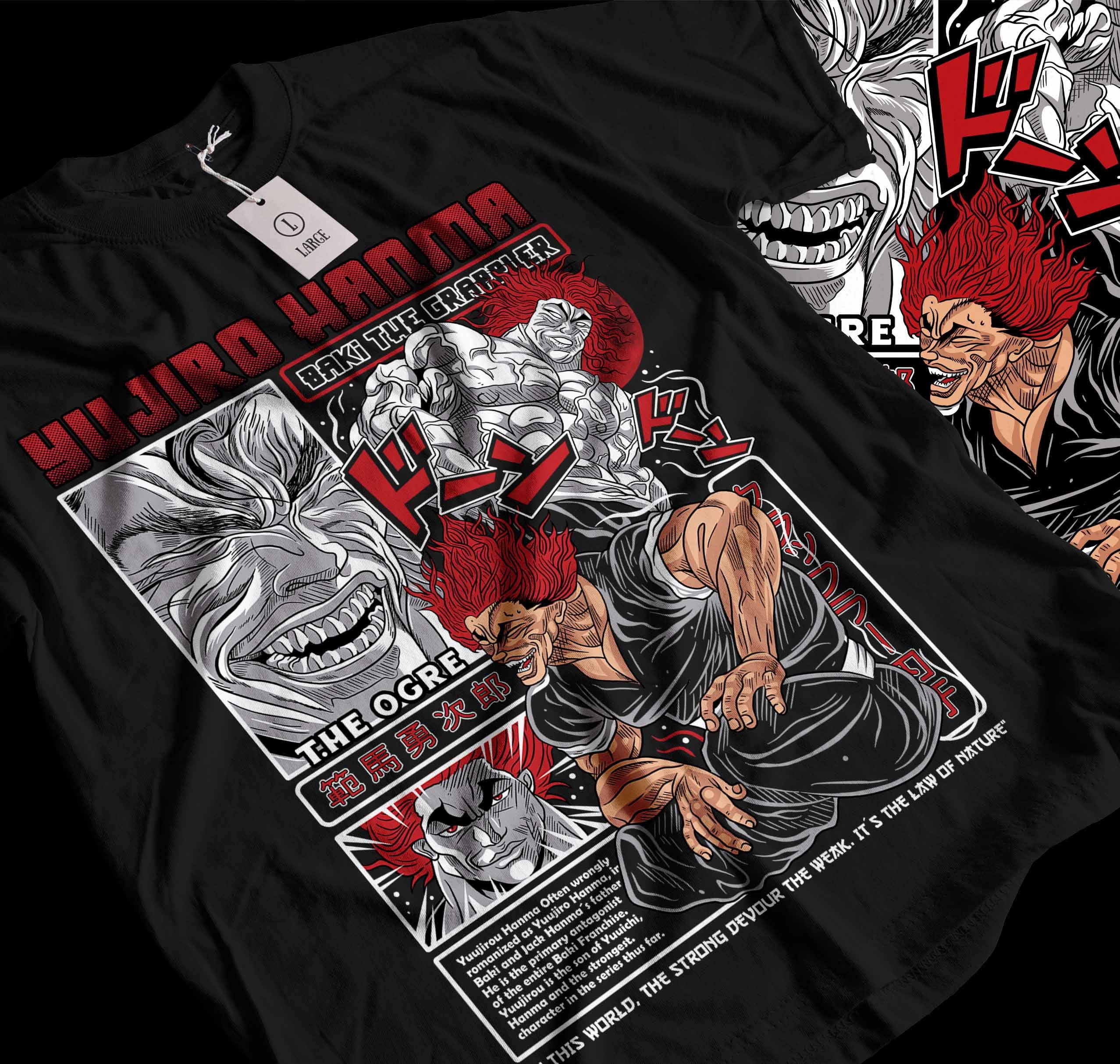 JACK HANMA Shirt, Baki Hanma Series Anime T-Shirt,Baki the Grappler ...