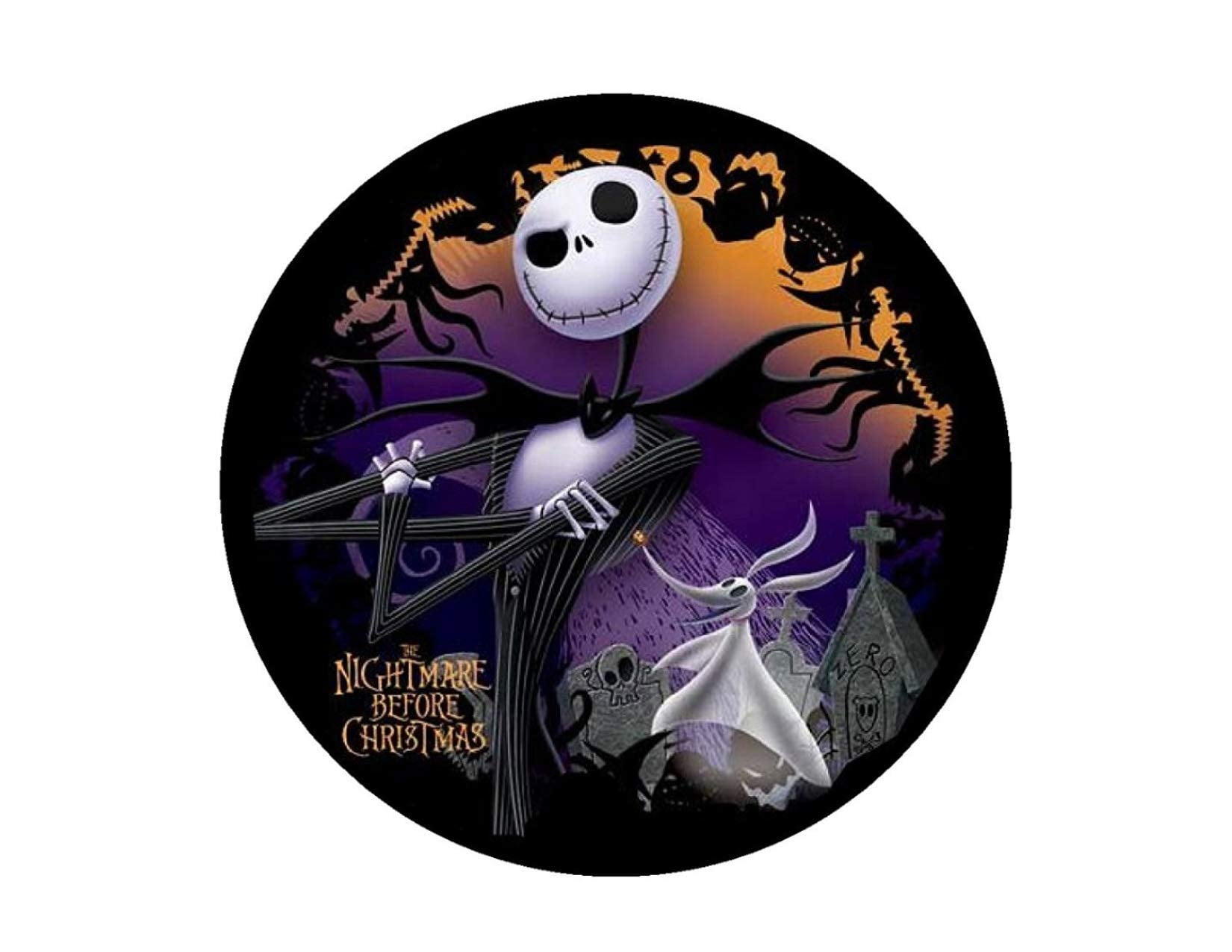 JACK Nightmare Before SCH4 Christmas ROUND Edible Icing Image Cake ...