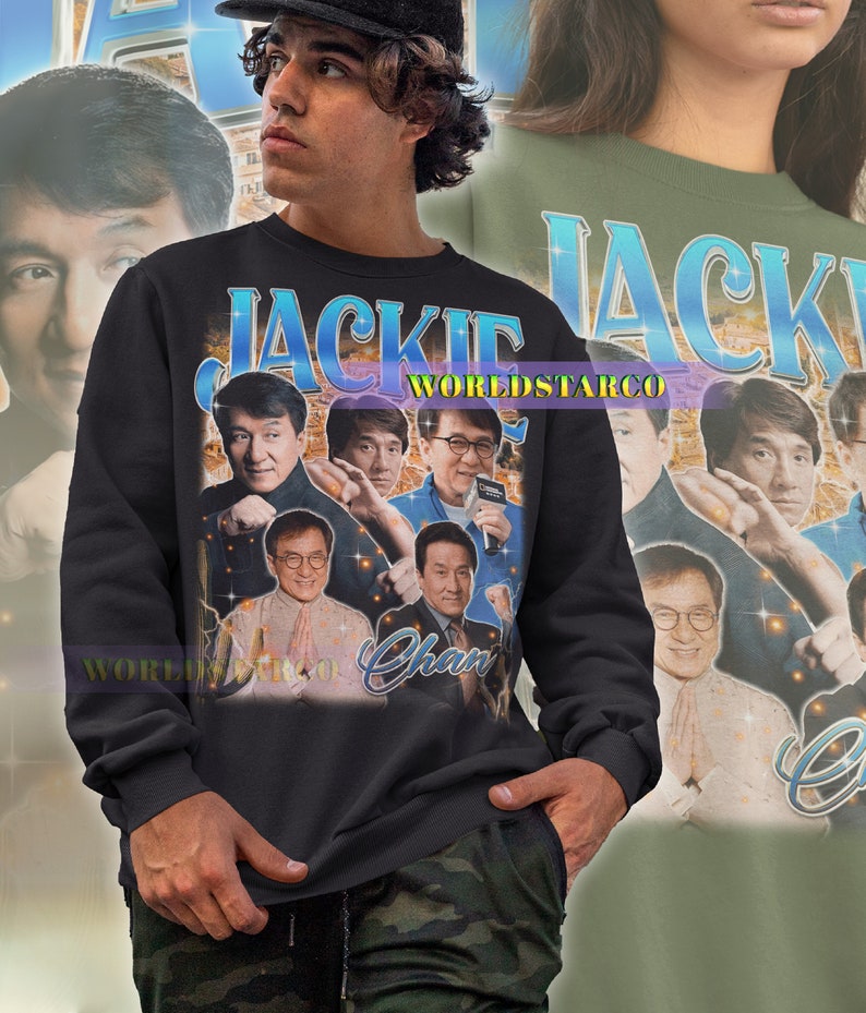 JACKIE CHAN Sweatshirt, Jackie Chan Homage Sweatshirtter, Jackie Chan ...