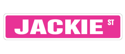 JACKIE Street Sign Childrens Name Room Sign | Indoor/Outdoor | 30" Wide ...