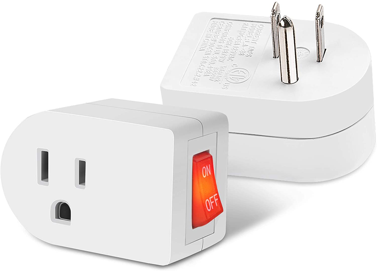 Uninex White Grounded On/Off Power Switch with Amber Light ETL ...