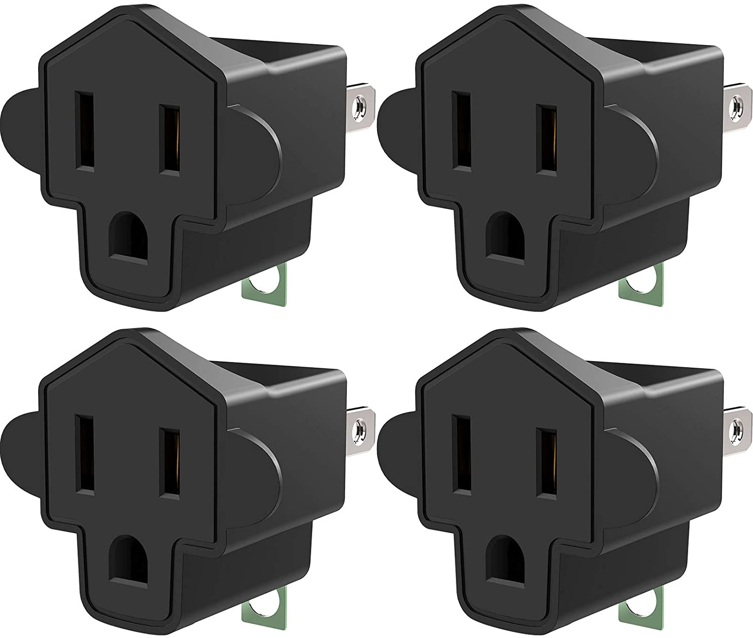 Cable Matters (3-Pack) Polarized Grounding Adapter in Grey (Allows A 2 ...