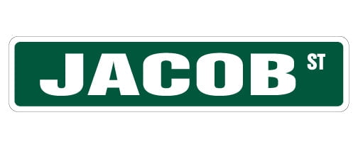 JACOB Street Sign Childrens Name Room Sign | Indoor/Outdoor | 36" Wide ...