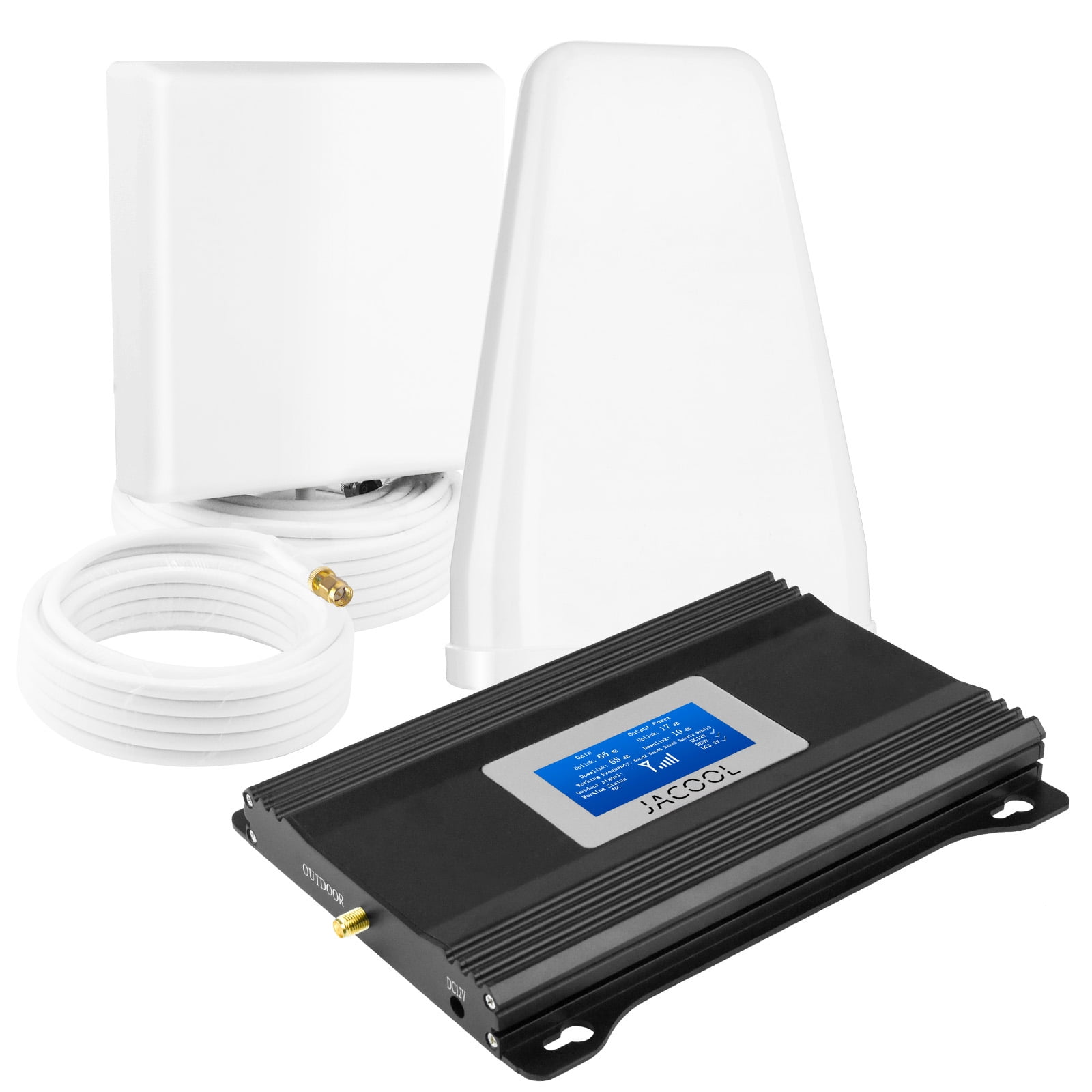 JACOOL Cell Phone Signal Booster with Screen | Up to 5000 Sq ft | For ...