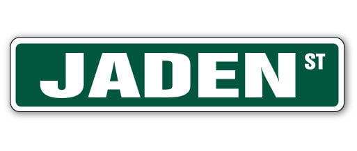JADEN Street Sign Childrens Name Room Sign | Indoor/Outdoor | 36" Wide ...