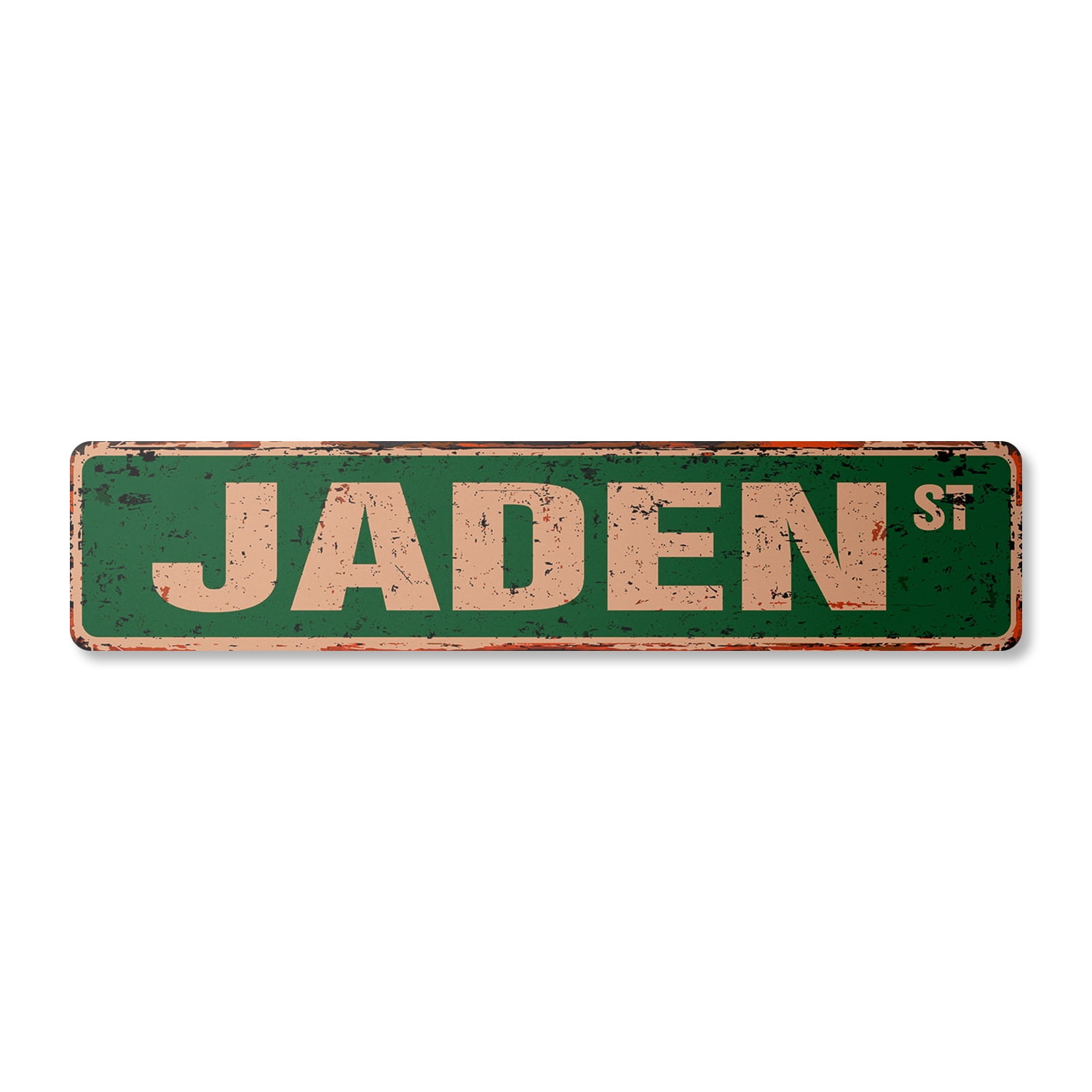 JADEN Vintage Plastic Street Sign Childrens Name Room Sign | Indoor ...
