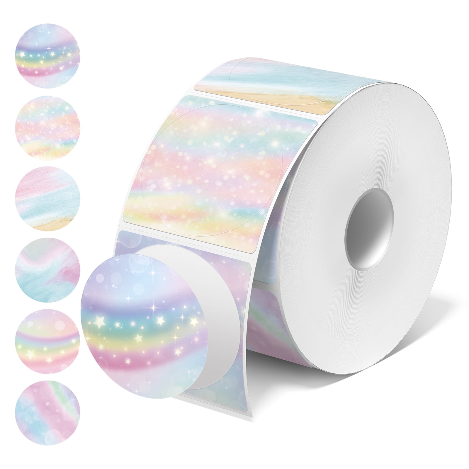 JADENS 2 Inch Round Direct Thermal Labels 750 Labels/Roll Self-Adhesive ...