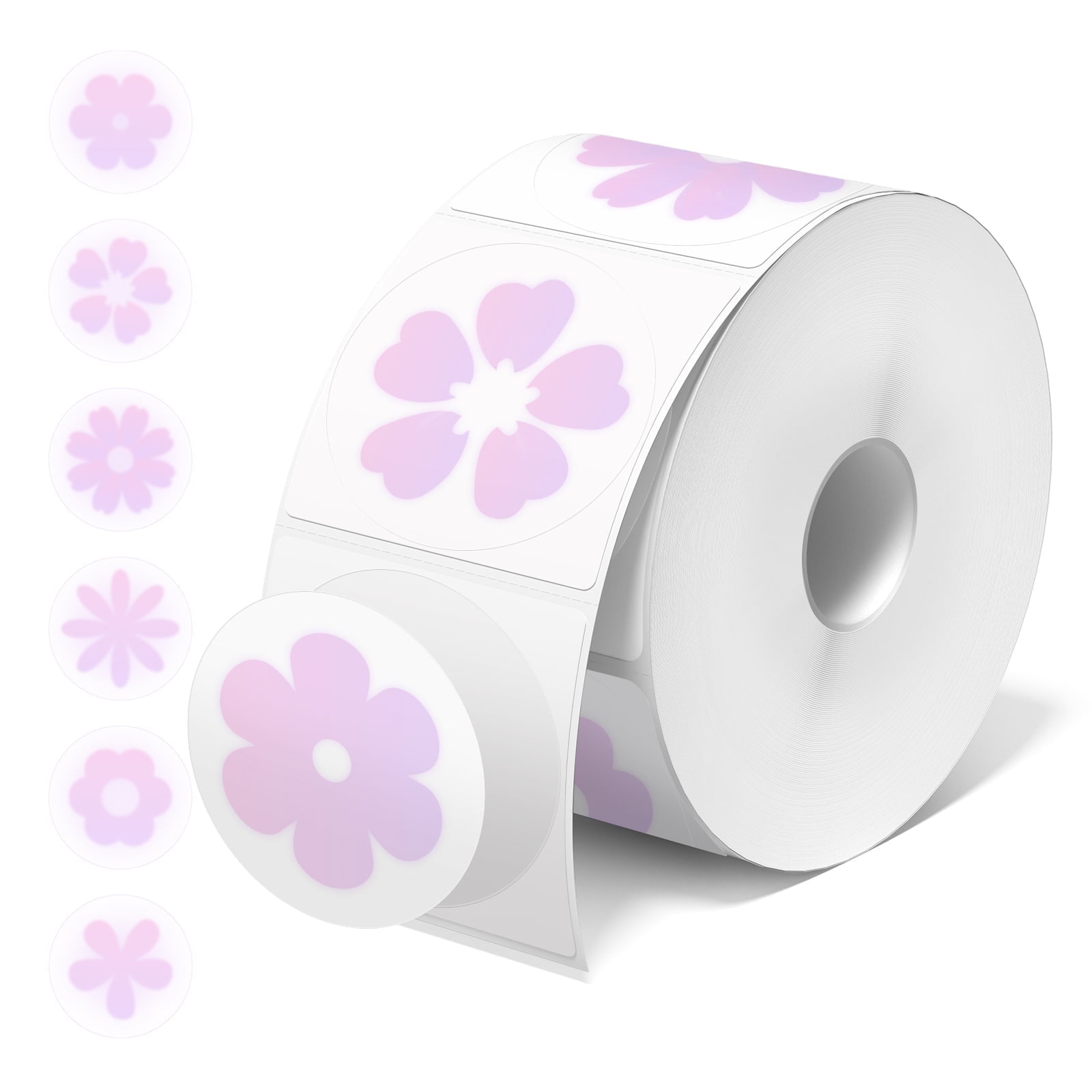 JADENS 750 Labels 2 Inch Round Direct Thermal Labels Self-Adhesive ...