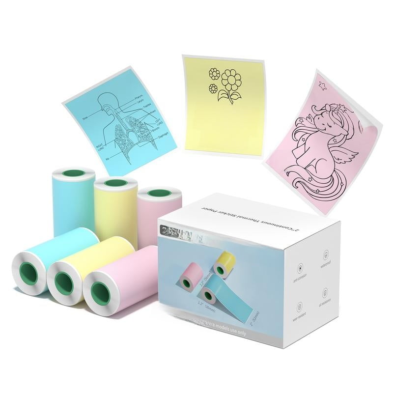 JADENS Mini Sticker Printer - 2 Inch Bluetooth Thermal Pocket Printer ...