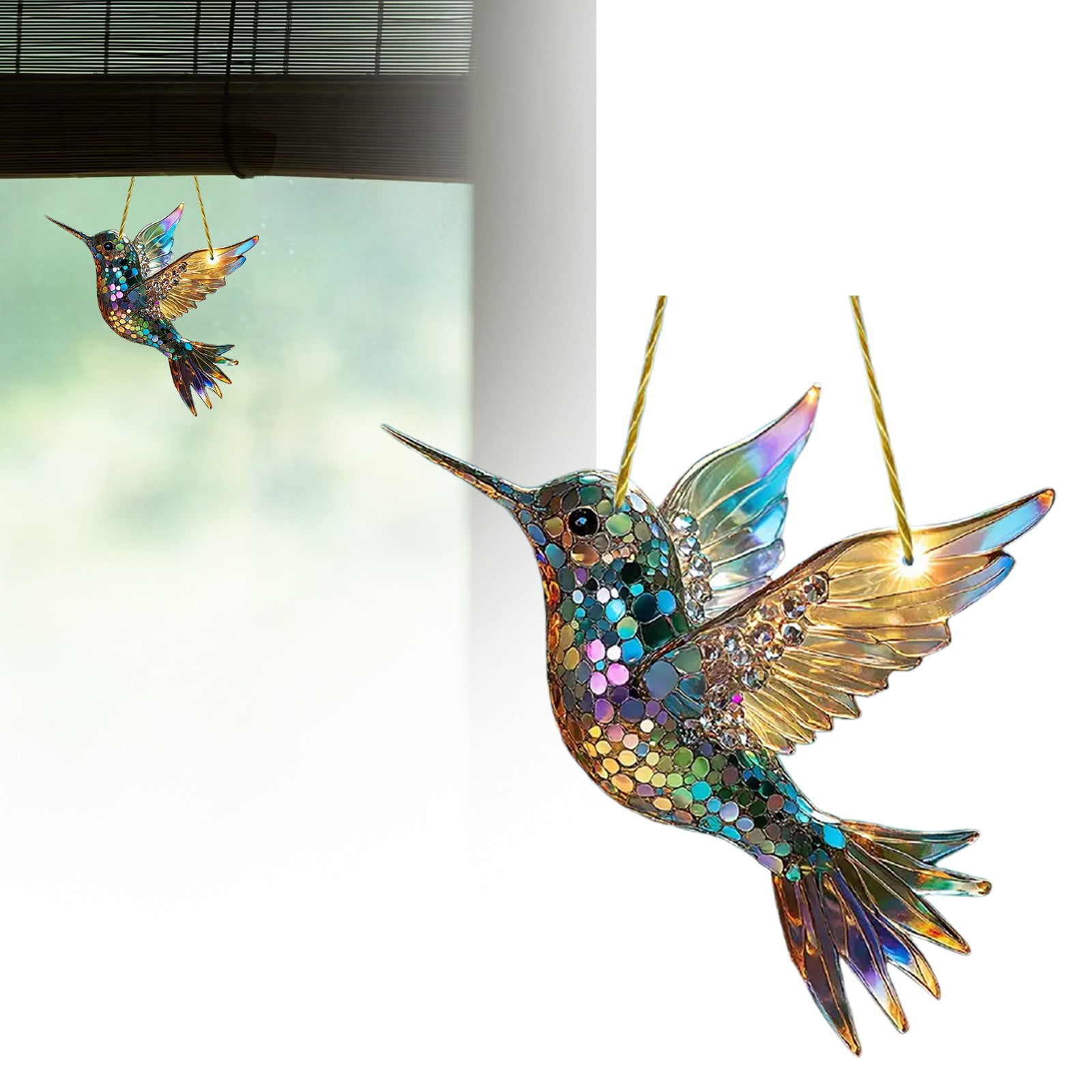 JADT Sherum Spirit Birds, Acrylic Window Hanging Suncatcher, Cute ...