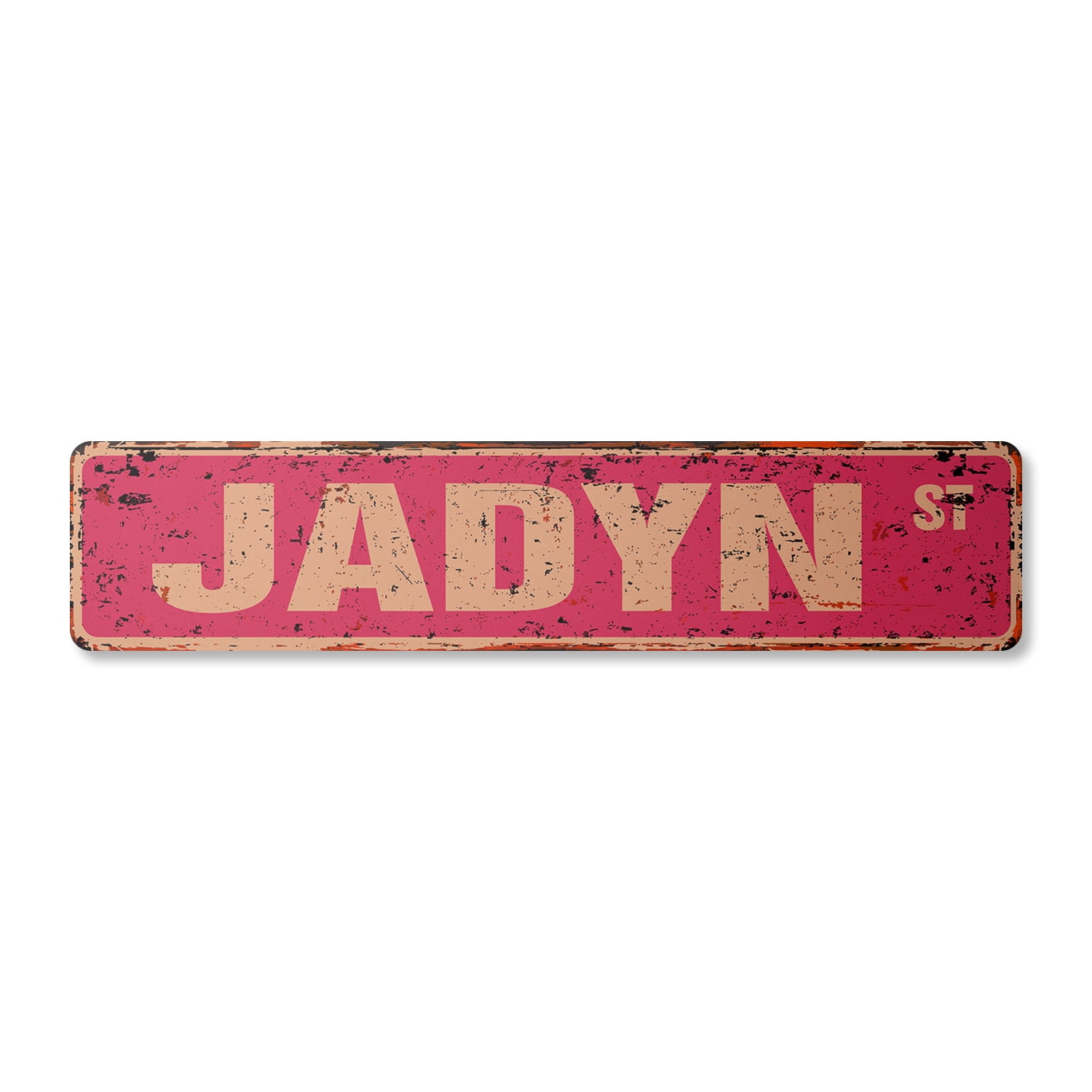 JADYN Vintage Plastic Street Sign Childrens Name Room Sign | Indoor ...