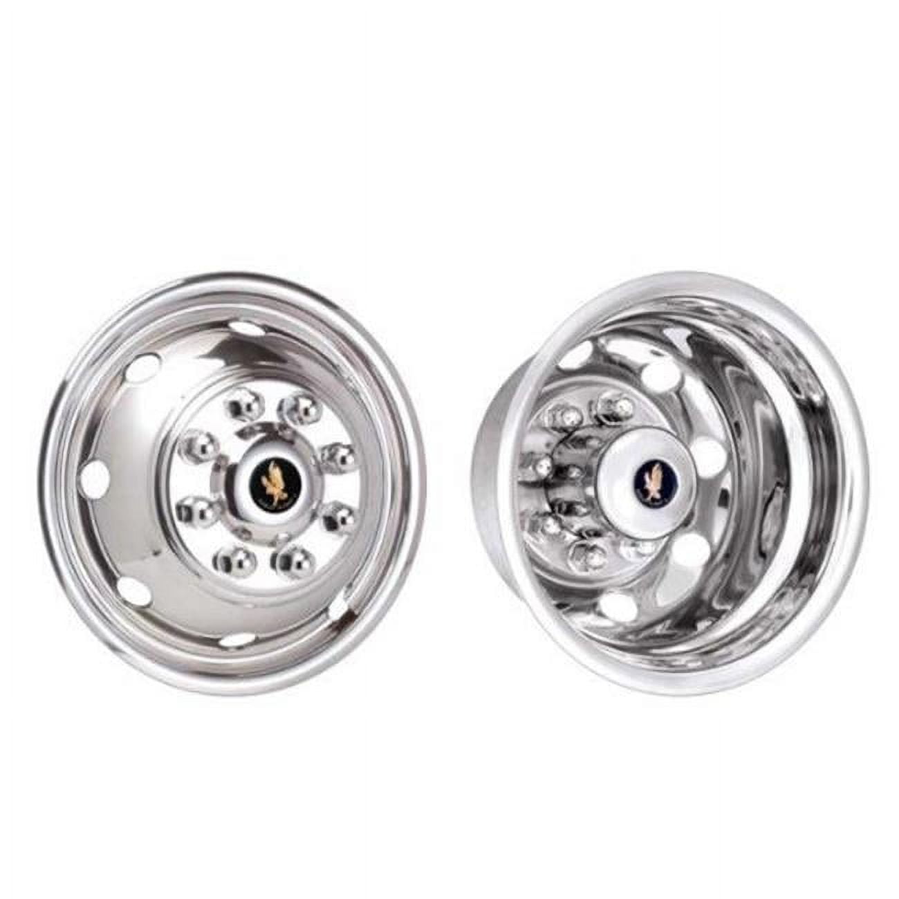 JAE Enterprises 16 in. Stainless Steel 8 Lug 8 Hole Dual Wheel Snap On ...