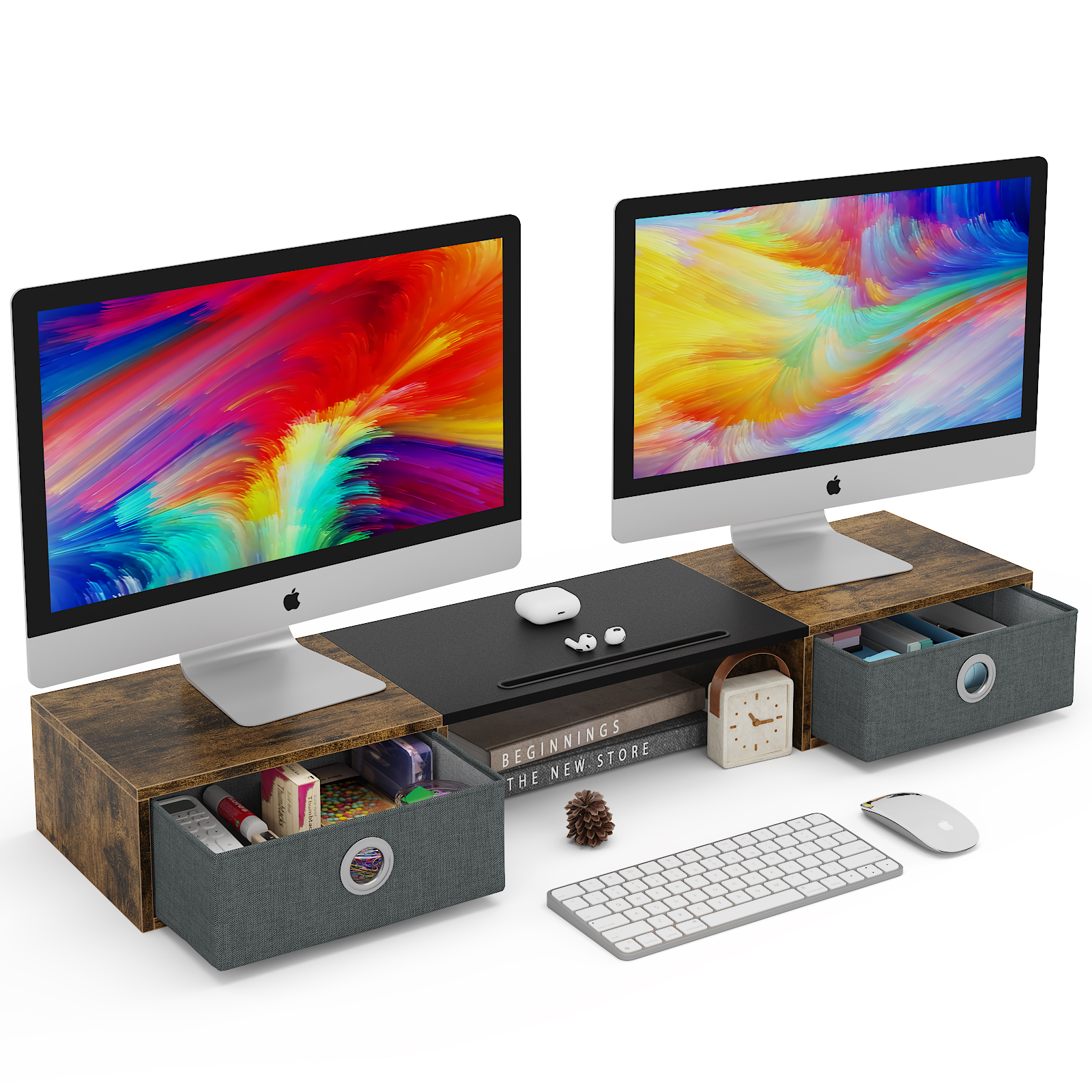 Ergotron 33-324-200 DS100 Quad-Monitor Desk Stand - Up to 124lb - Up to ...