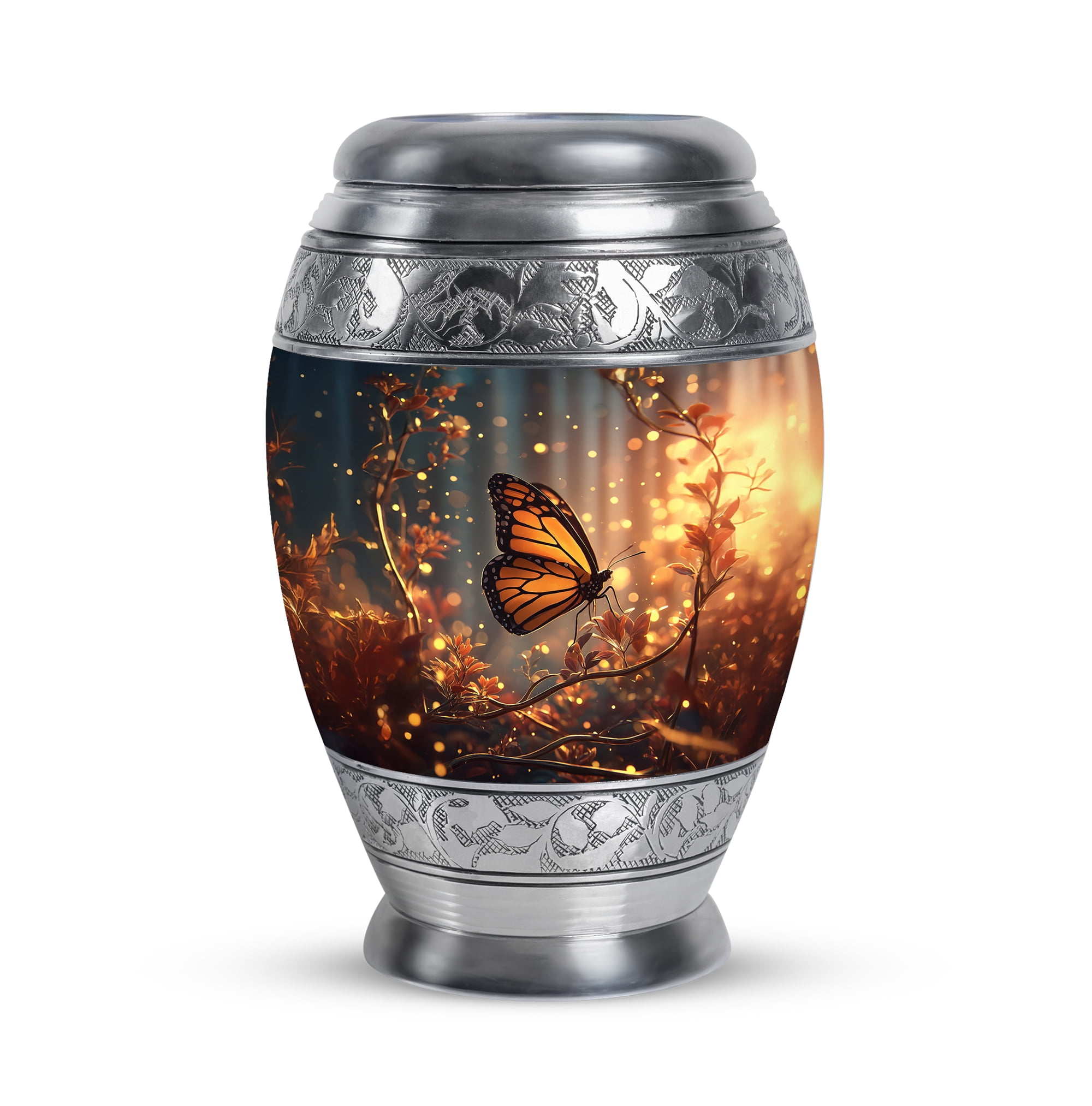 JAGASY Orange Butterfly Cremation Urns for Parents - Mini Urn for Ashes ...