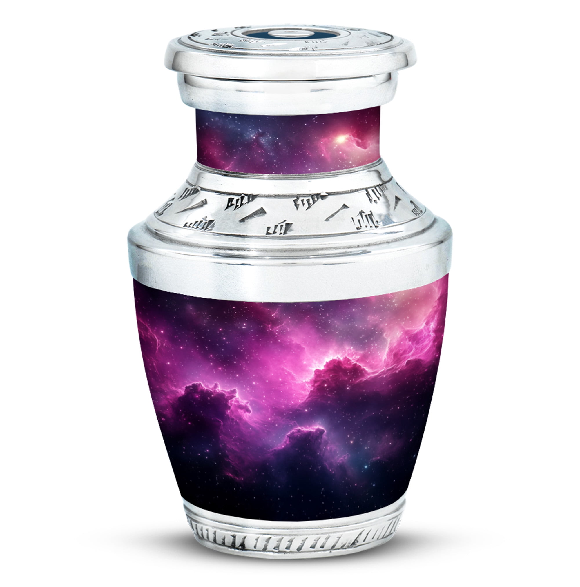 JAGASY Pink Galaxy Stars Urn for Boy & Girl - Purple Small Urn for ...
