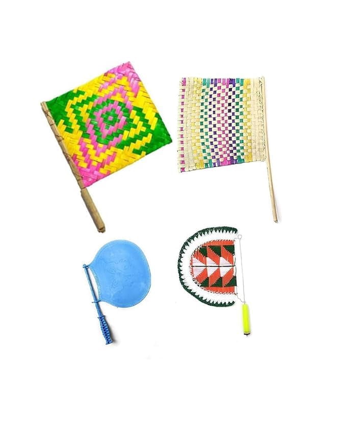 JAGMOOLYA PRODUCTS Handmade Crafting Fan 4 Different FansBena for ...