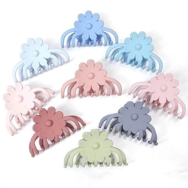 JAGMOOLYA PRODUCTS Stylish And Elegant Matte Flower Hair Clutcher Claw ...