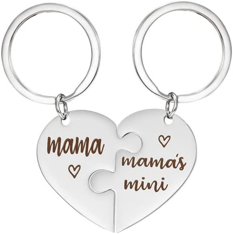 JAGOCY 2-piece stainless steel Mother's Day gift Mother-daughter key ...