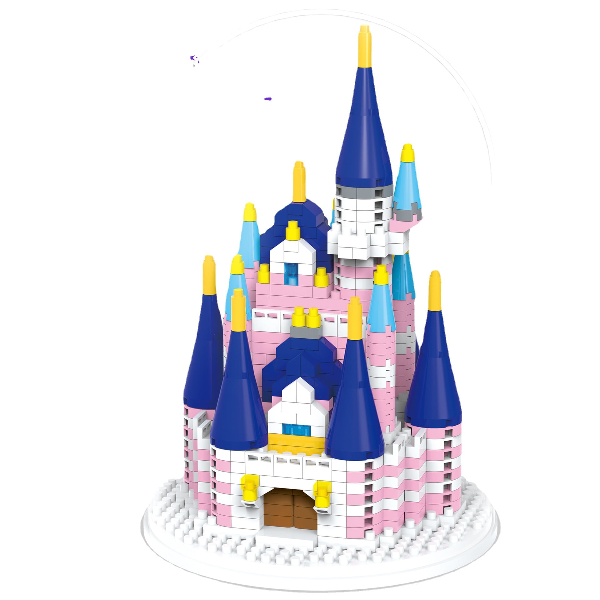 JAGOCY Creative Pink Princess Castle, Mini Building Blocks Set, 658 ...
