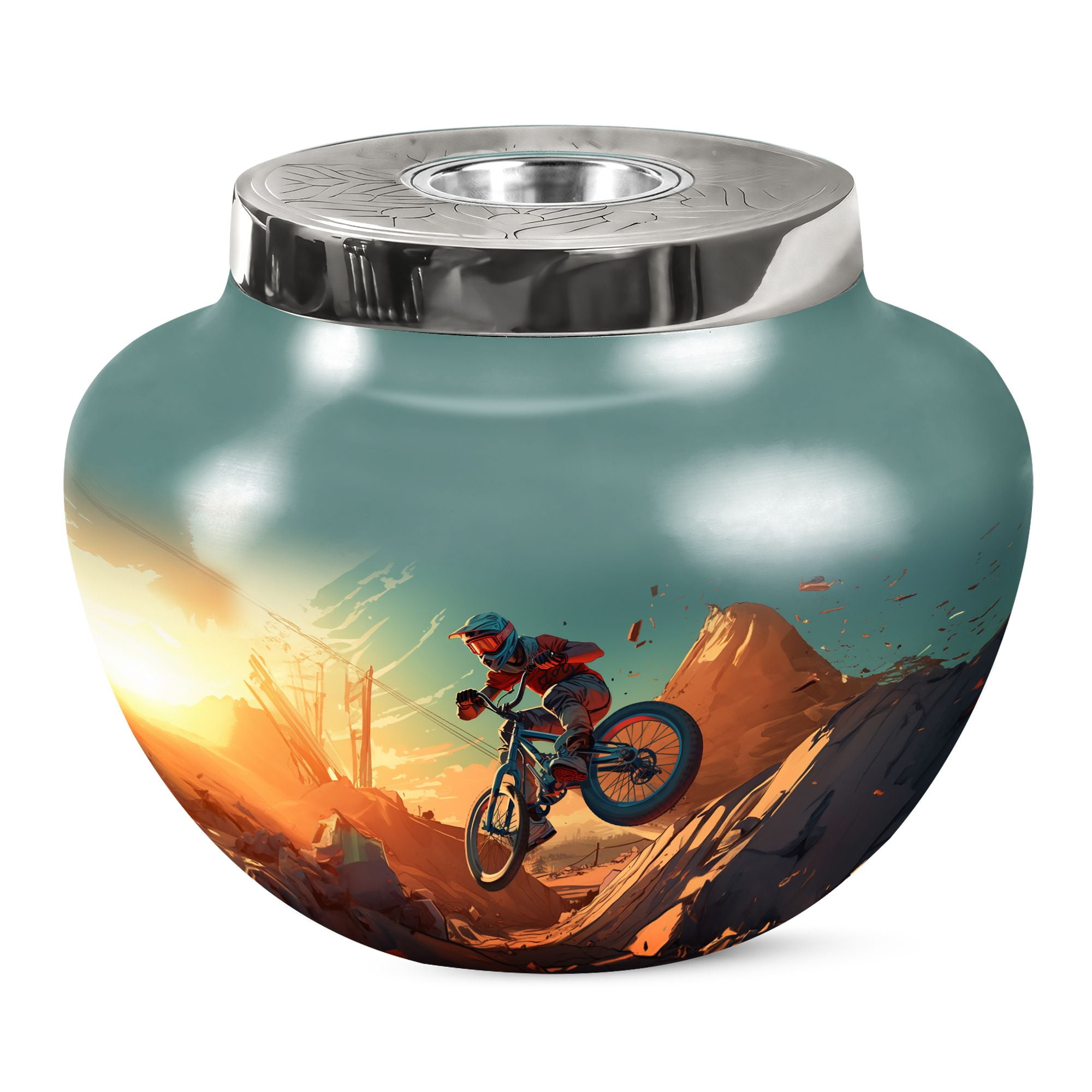 JAGSHASHI Biking On Mars Urn For Human Ashes Adult Male - Human Ash ...