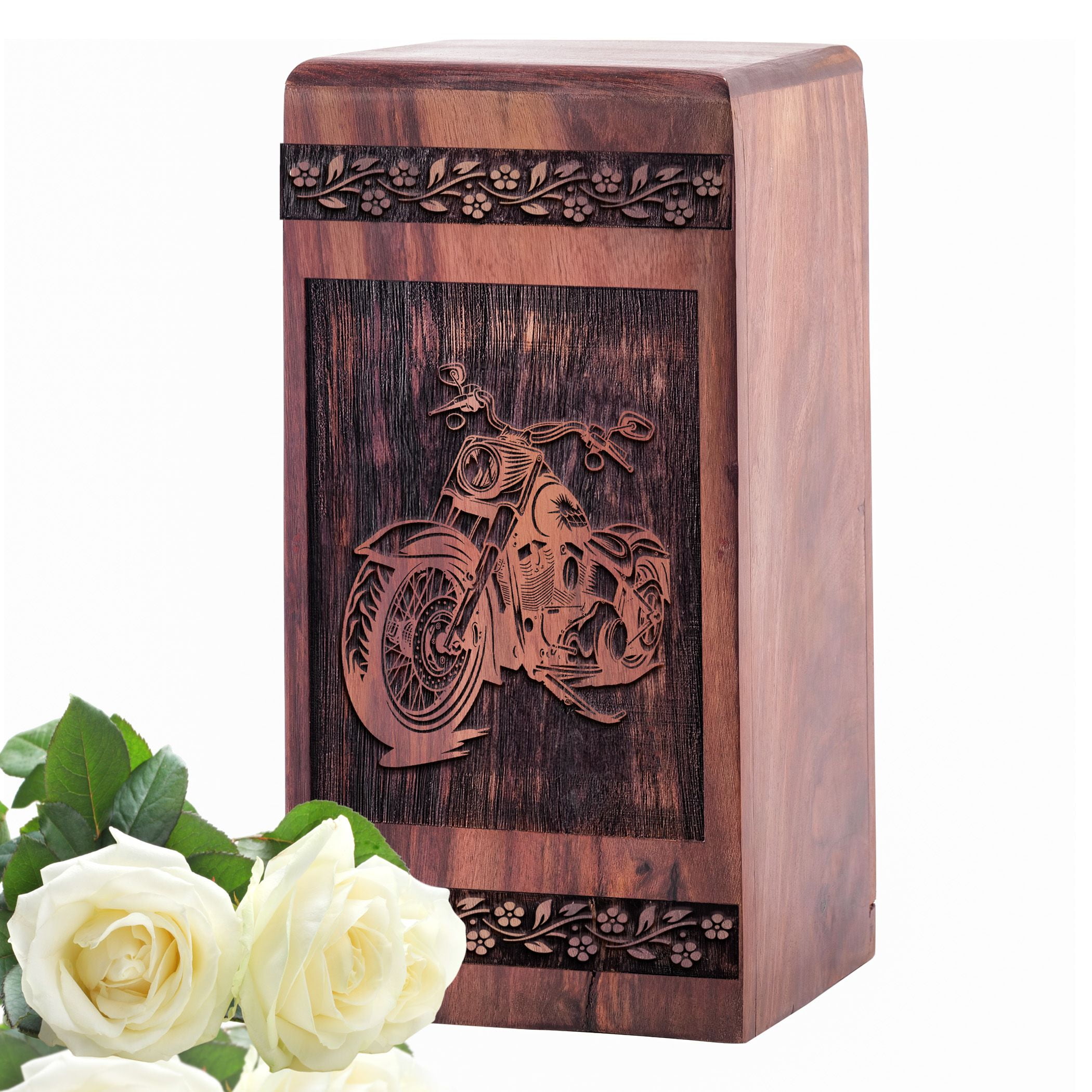 JAGSHASHI Bullet Handmade Wooden Cremation Urn For Ashes Dad & Mom ...