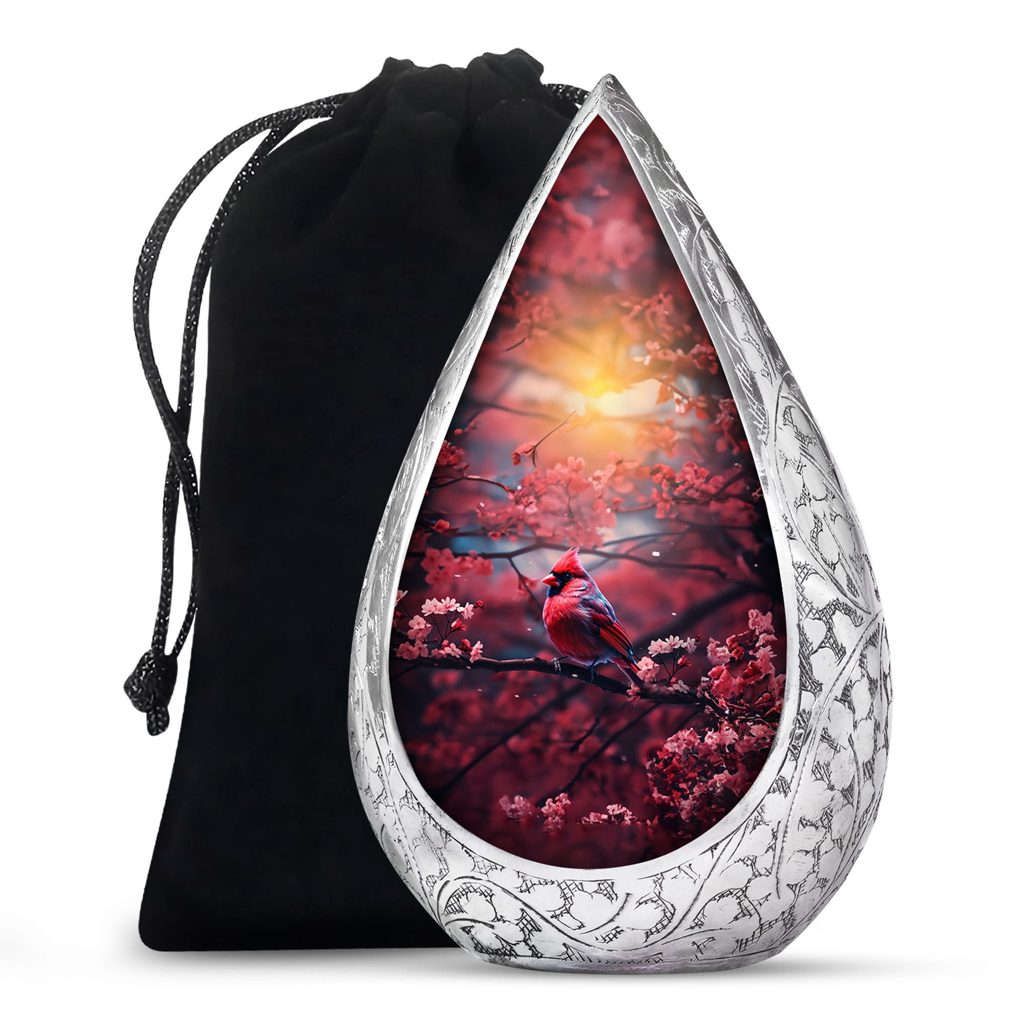 JAGSHASHI Cardinal Bird - Adult Funeral Urn - Funeral Ashes Urn ...